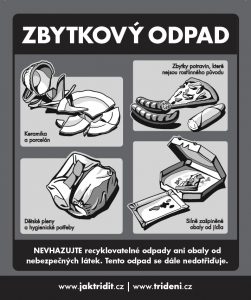 Samolepka ZBYTKOVÝ ODPAD – EKO-KOM